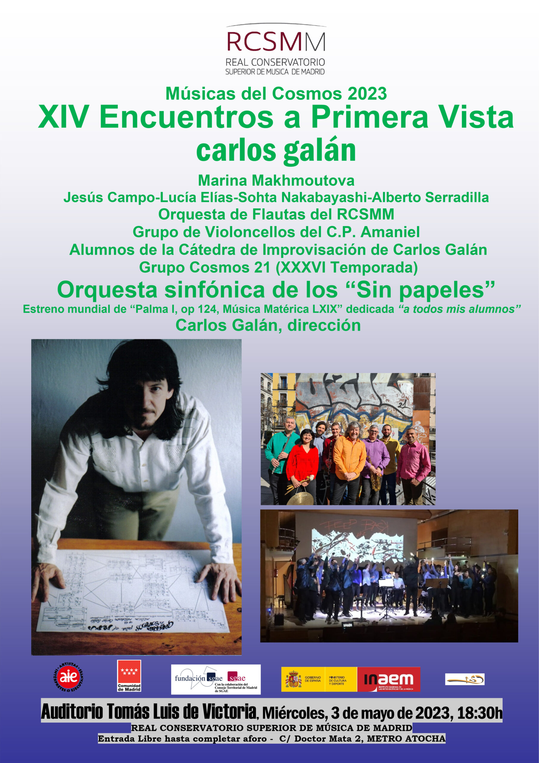 XIV Encuentros a Primera Vista: Carlos Galán. Estreno de Palma I – AMCC